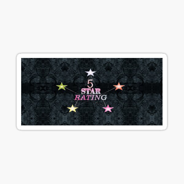 "Five star Rating art work for lovely collection" Sticker for Sale by ...