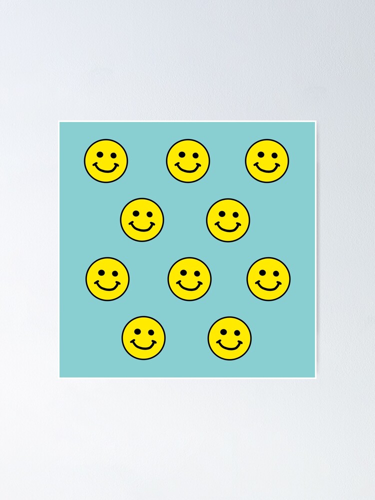"Happy Smileys - yellow" Poster by amarevestudio | Redbubble