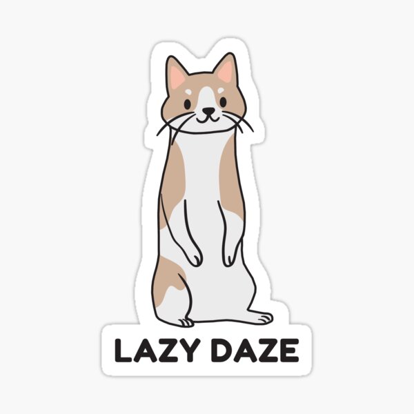 "Lazy Daze" Sticker by The-Fancy-Space | Redbubble