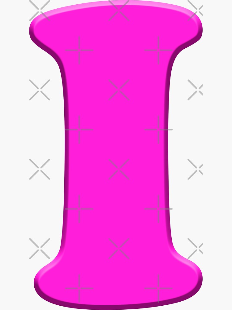 "Alphabet Letter I Pink" Sticker for Sale by turkmenboy1 | Redbubble