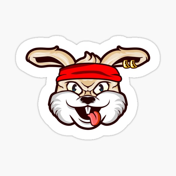 "Angry Bunny sticker" Sticker for Sale by Stickers-hut | Redbubble