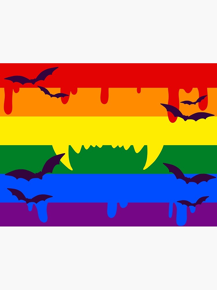 "LGBT spooky pride flag" Poster for Sale by Drawingsnake | Redbubble
