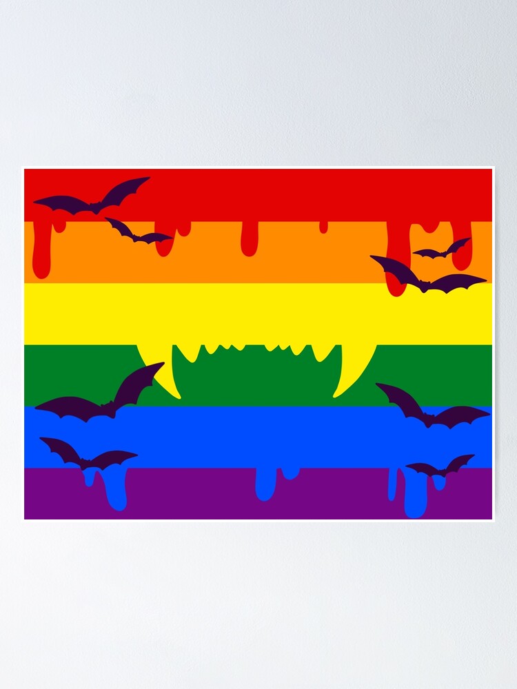 "LGBT spooky pride flag" Poster for Sale by Drawingsnake | Redbubble