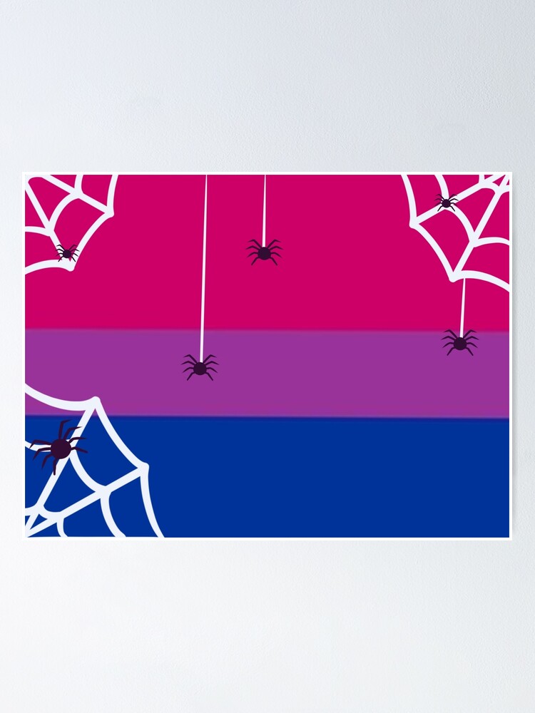 "spooky Bi pride flag" Poster for Sale by Drawingsnake | Redbubble