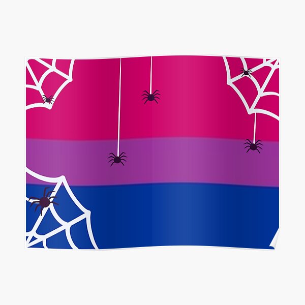 "spooky Bi pride flag" Poster for Sale by Drawingsnake | Redbubble