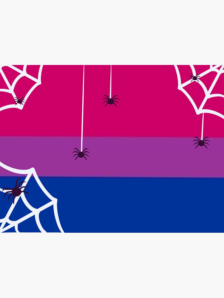 "spooky Bi pride flag" Sticker by Drawingsnake | Redbubble