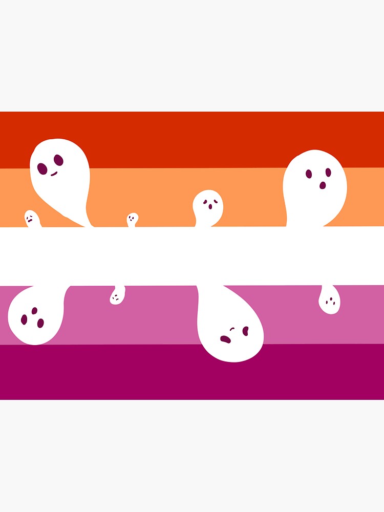 "spooky lesbian pride flag" Sticker for Sale by Drawingsnake | Redbubble