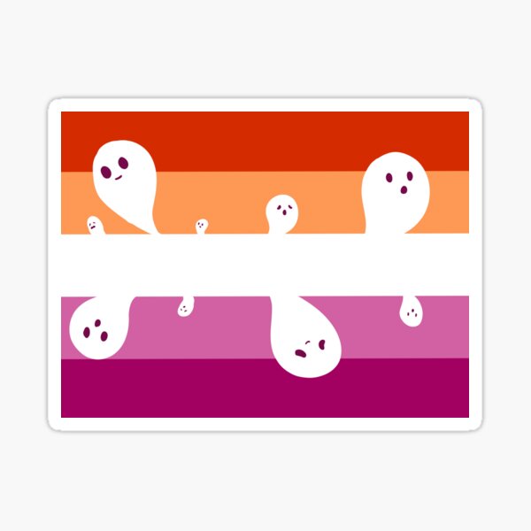 "spooky lesbian pride flag" Sticker for Sale by Drawingsnake | Redbubble