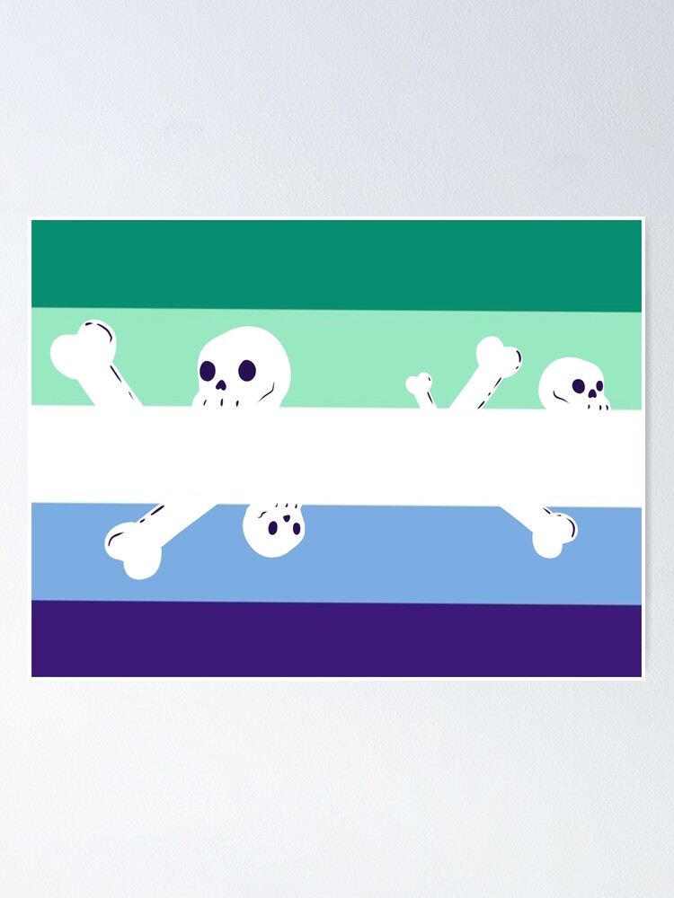 "spooky mlm pride flag" Poster for Sale by Drawingsnake | Redbubble
