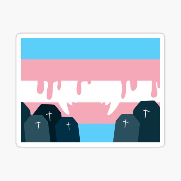 "spooky trans pride flag" Sticker for Sale by Drawingsnake | Redbubble