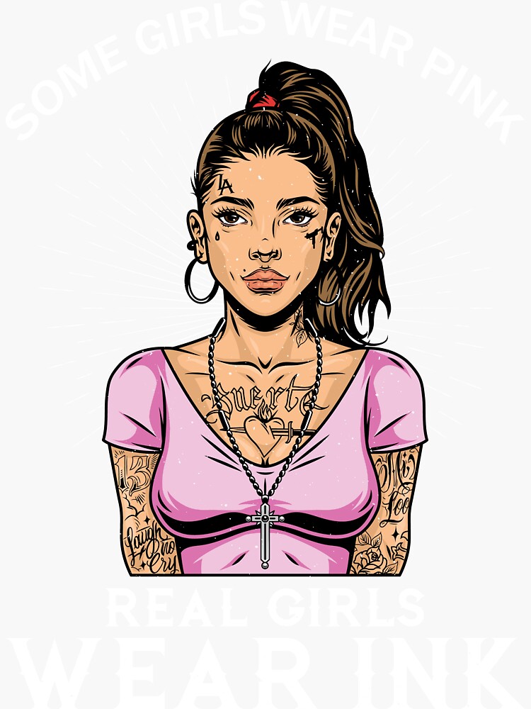 "Some girls Wear Pink real girls wear ink Tattoo Artist" Sticker for ...