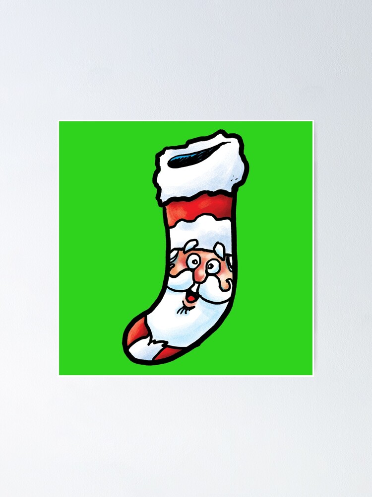 "Santa Claus Stocking!" Poster for Sale by Grasdal | Redbubble