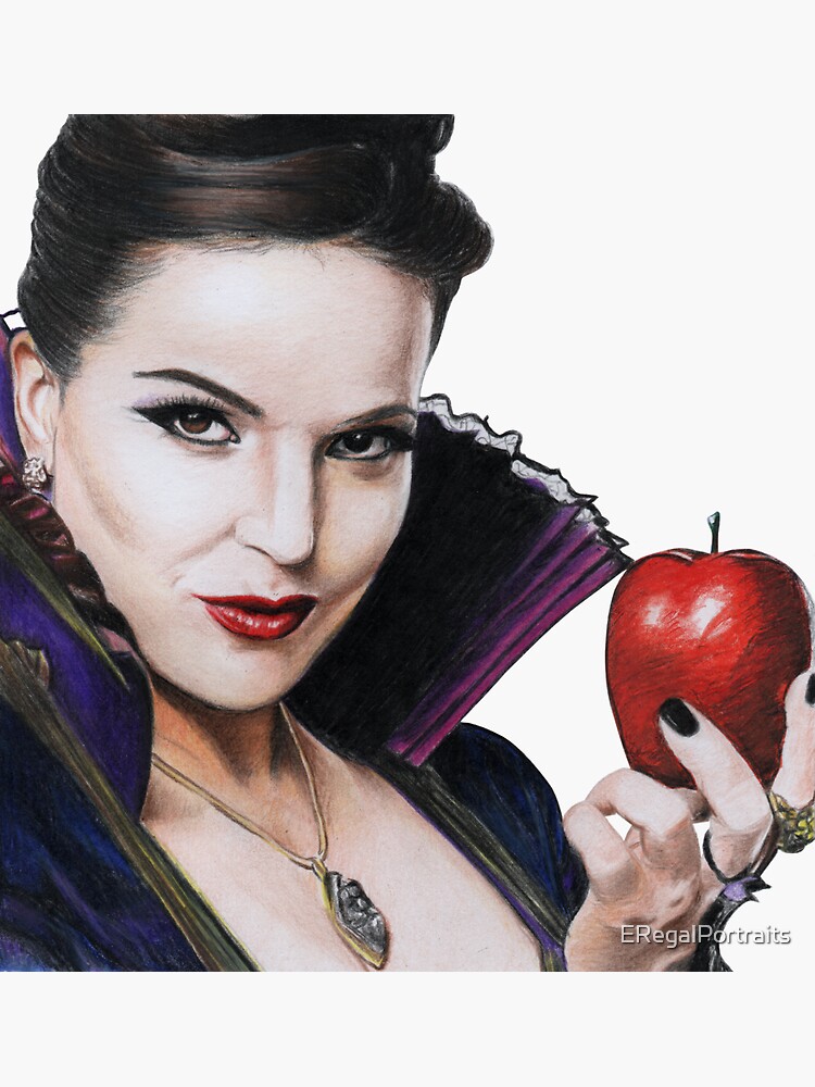 "The Evil Queen" Sticker for Sale by ERegalPortraits | Redbubble