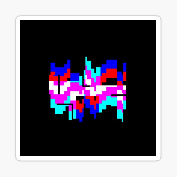 "Neon Trans Flag Glitch Pixel Art (Trans Set #1)" Sticker for Sale by ...