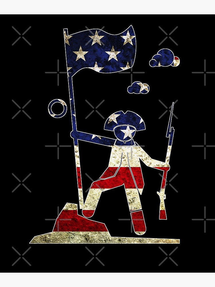 "Vntage American Soldier Raising American Flag" Poster for Sale by ...