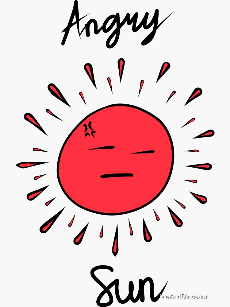 "Sun Feeling Hand Drawing" Sticker for Sale by MeAndDinosaur | Redbubble