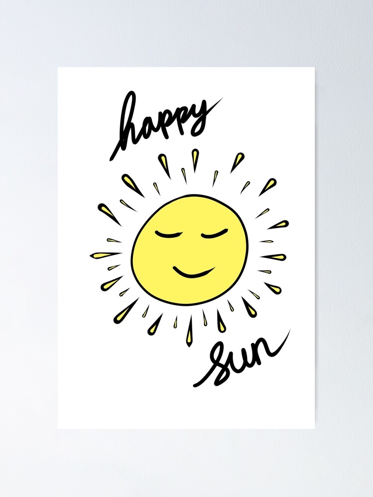 "Sun Feeling Hand Drawing" Poster for Sale by MeAndDinosaur | Redbubble