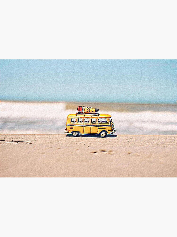 "retro yellow car" Sticker for Sale by okarosa | Redbubble
