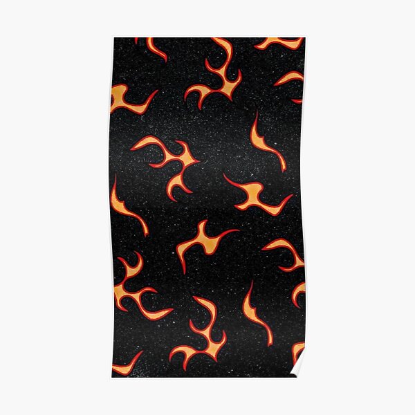 "red fire " Poster for Sale by NSdesigns55 | Redbubble