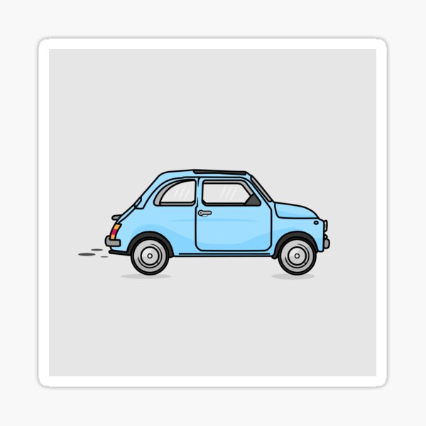 "little blue car" Sticker by Artgaus1 | Redbubble