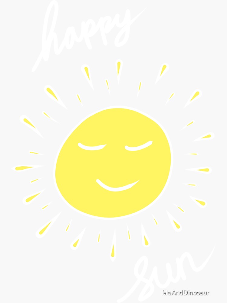"Sun Feeling Hand Drawing" Sticker by MeAndDinosaur | Redbubble