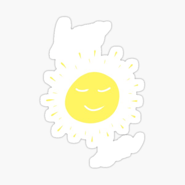 "Sun Feeling Hand Drawing" Sticker by MeAndDinosaur | Redbubble