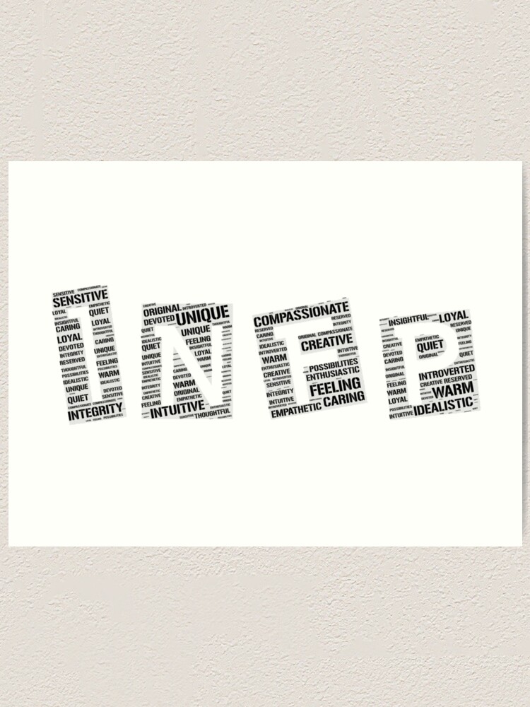 "INFP Descriptive Word Cloud" Art Print for Sale by MBTI | Redbubble