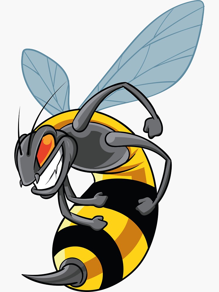 "Angry Savage Bee" Sticker for Sale by CimaStore | Redbubble