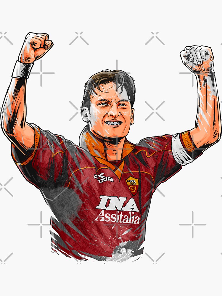 "Illustration of Francesco Totti" Sticker for Sale by kokku | Redbubble