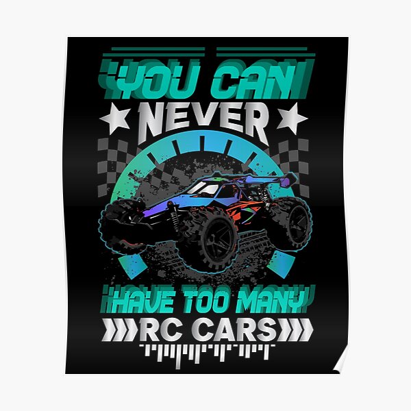 "RC Racing Car Model Buggy Race Remote Control Saying Design" Poster ...