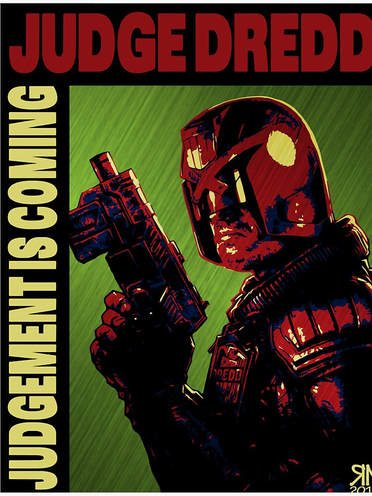 "Judge Dredd" Sticker by EddieRader | Redbubble