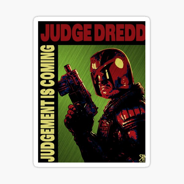 "Judge Dredd" Sticker by EddieRader | Redbubble