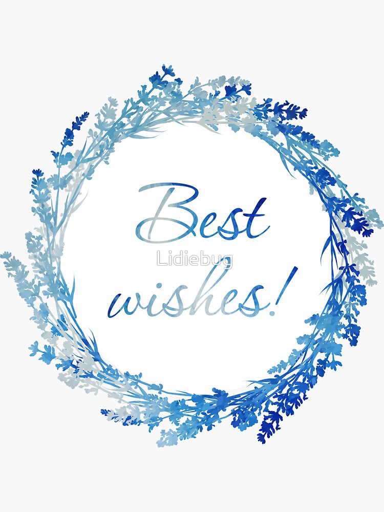 "Best Wishes" Sticker for Sale by Lidiebug | Redbubble