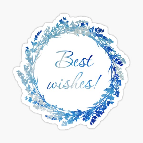 "Best Wishes" Sticker for Sale by Lidiebug | Redbubble