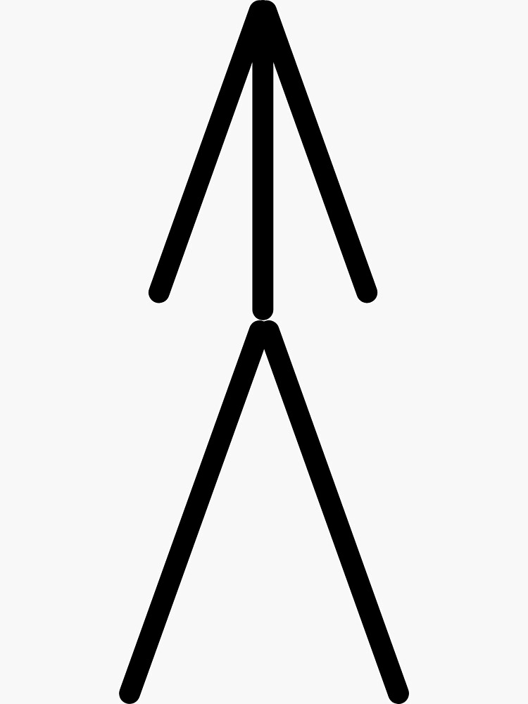 "Headless stick figure in black" Sticker by LasseSchoppen | Redbubble