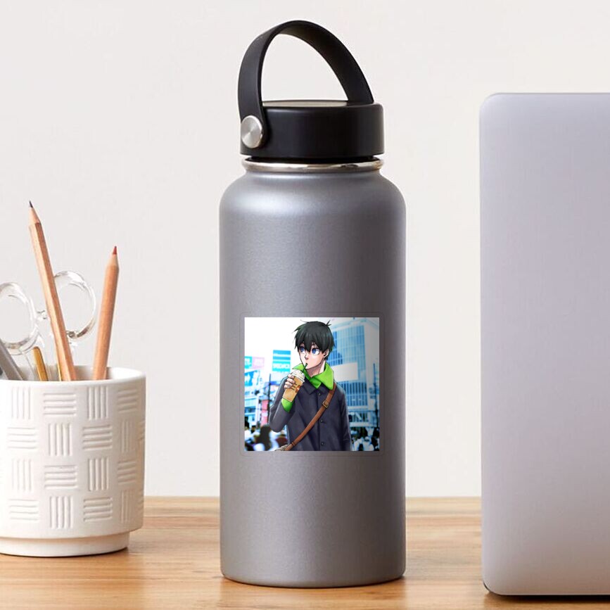 "Isagi Yoichi in Casual Clothes Shibuya Blue ブルーロックLock" Sticker for ...