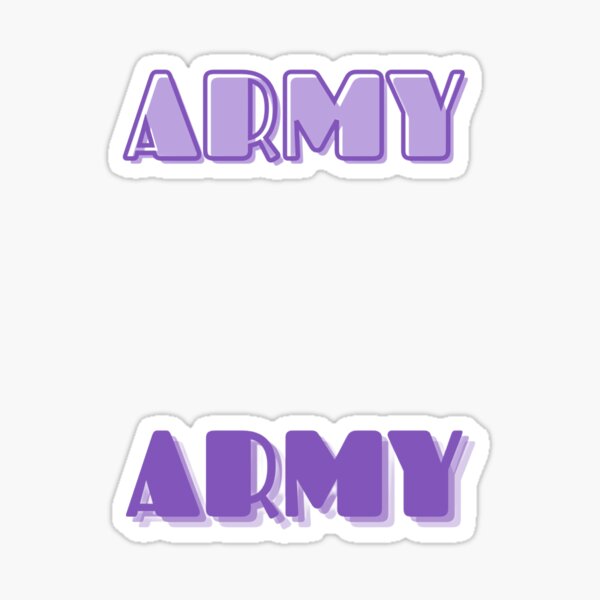 "BTS ARMY TWO STICKER SET" Sticker for Sale by ThePlushCo | Redbubble
