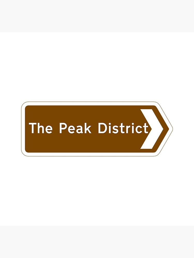 "The Peak District UK Tourist Direction Sign" Poster for Sale by qlobba ...