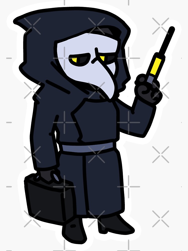 Pegatina «SCP-049 también conocido como "El Doctor Plaga"» de ...