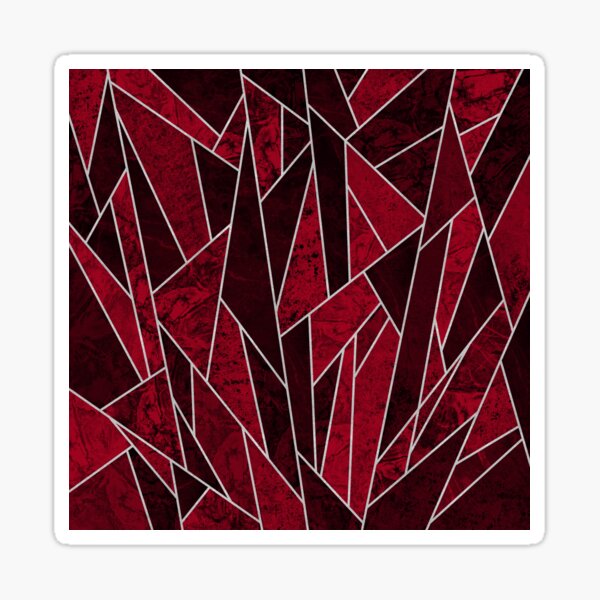 "Shattered Red Ruby Mosaic" Sticker by AmbienceArt | Redbubble