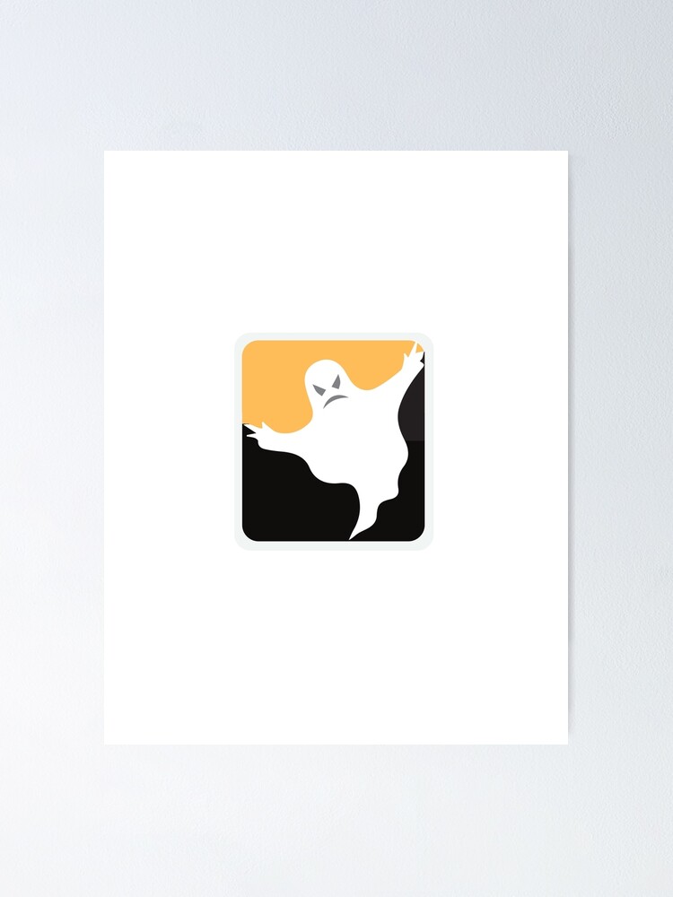 "Ghost Halloween logo" Poster by woodykati | Redbubble