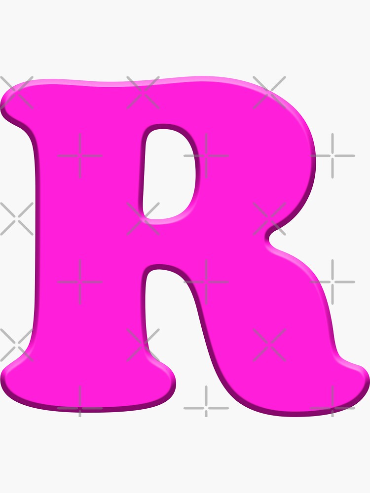 "Alphabet Letter R Pink" Sticker for Sale by turkmenboy1 | Redbubble