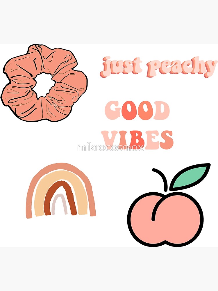 "pink trendy aesthetic scrunchie peach boho rainbow just peachy good ...