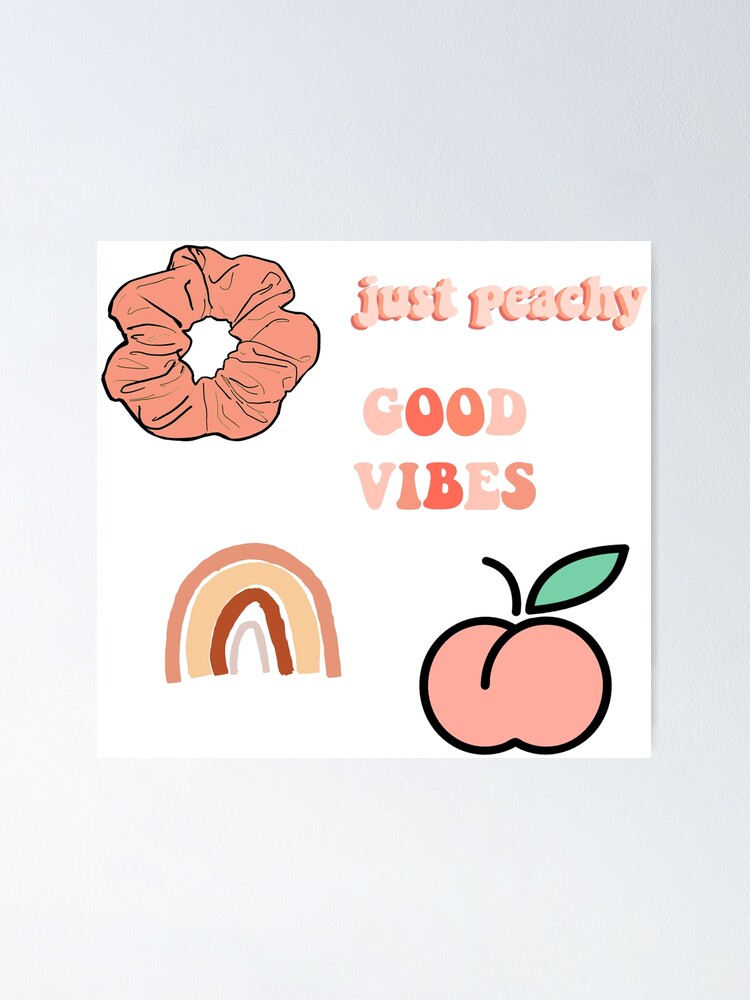 "pink trendy aesthetic scrunchie peach boho rainbow just peachy good ...