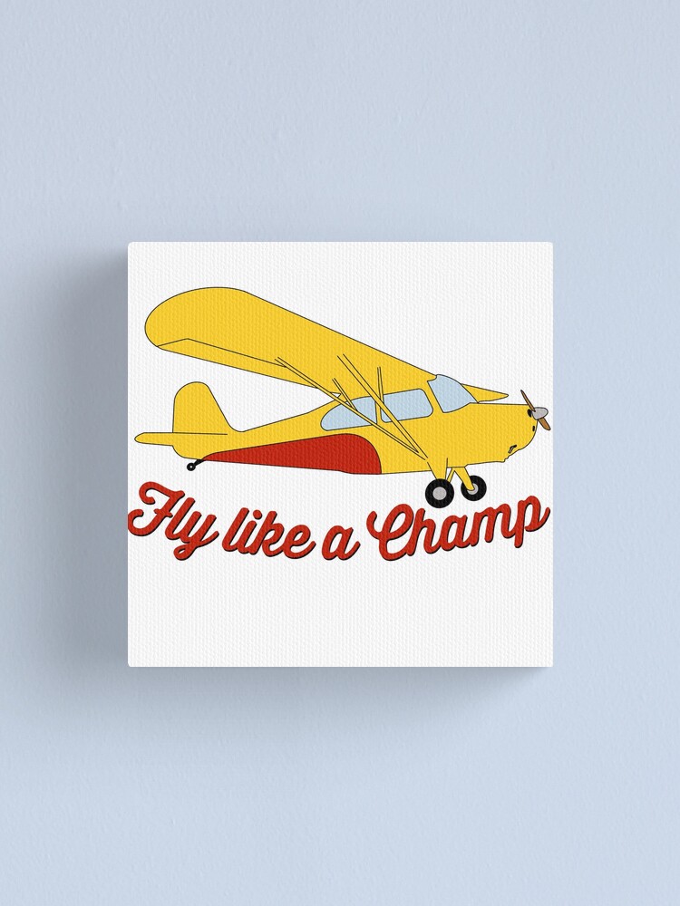 "Aeronca Champ Illustration" Canvas Print for Sale by AviationDecor ...