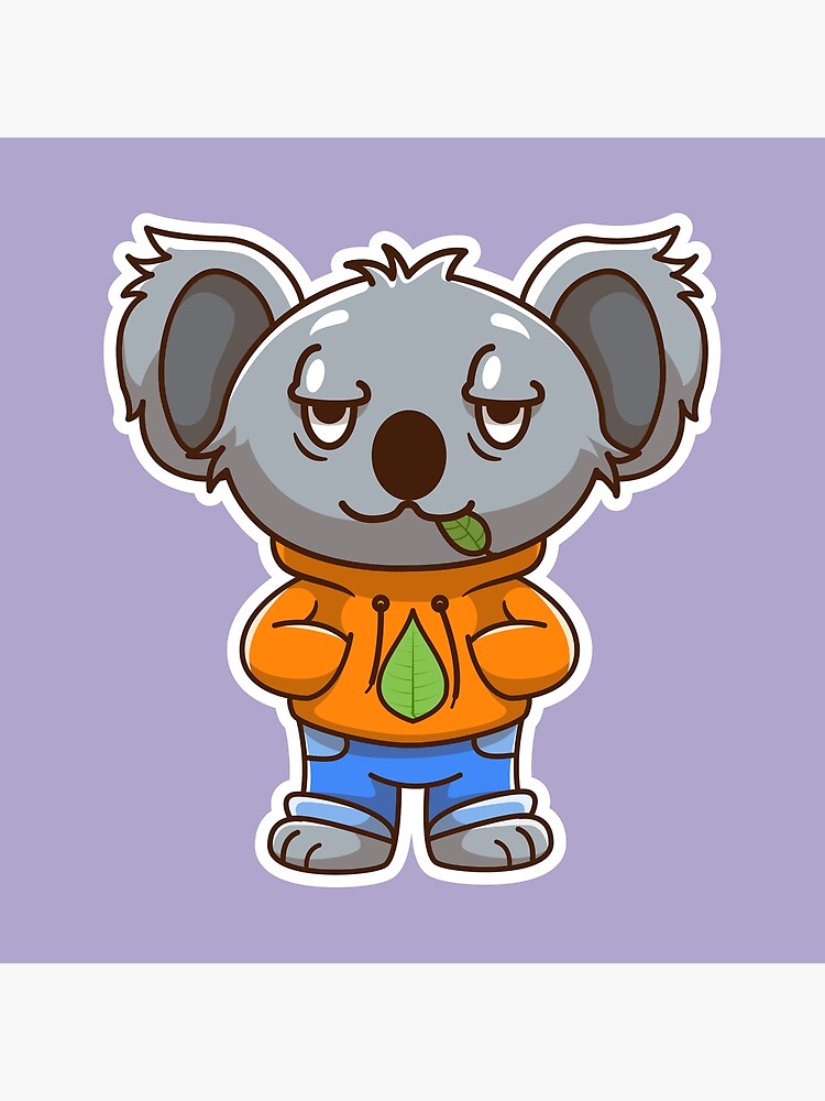 "Cute Chill Koala in a Hoodie" Poster for Sale by Funki-Mals | Redbubble