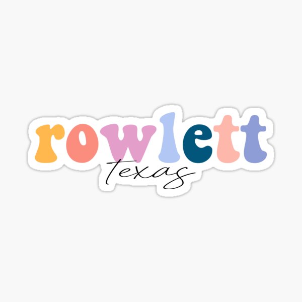 "rowlett texas groovy rainbow vibes" Sticker for Sale by sourpanda ...