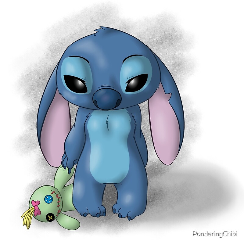 "Stitch - Lonely" by PonderingChibi | Redbubble