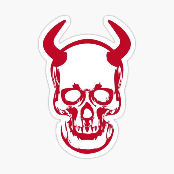 " Devil skull Halloween heavy metal" Sticker for Sale by ElvisU | Redbubble