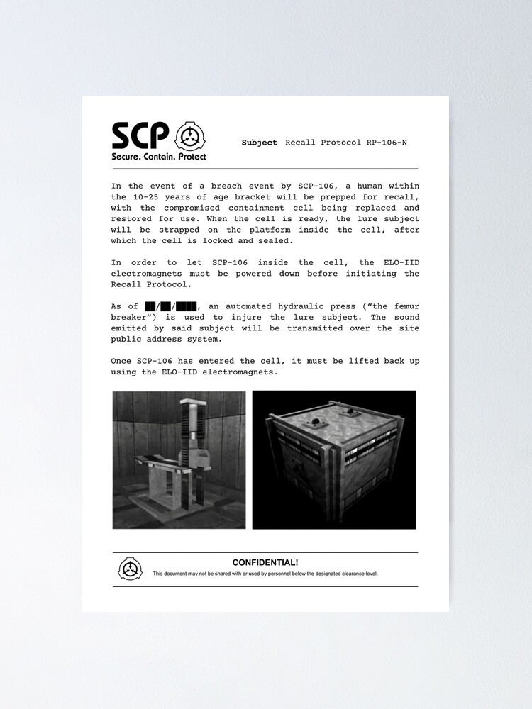 "SCP Foundation Document" Poster by Raildur | Redbubble